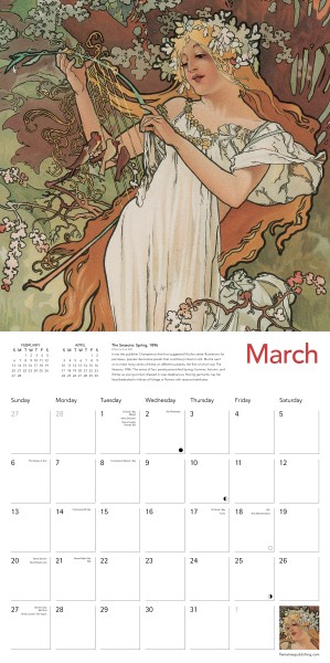 Alphonse Mucha Wall Calendar 2022 (Art Calendar) - Flame Tree Publishing