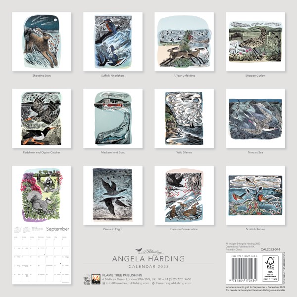 Angela Harding Wall Calendar 2023 (Art Calendar) - Flame Tree Publishing