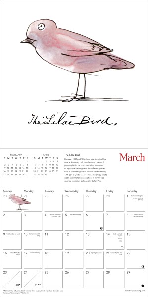 Bodleian Libraries: Edward Lear's Nonsense Birds Mini Wall Calendar ...