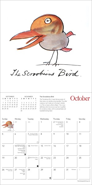 Bodleian Libraries: Edward Lear's Nonsense Birds Mini Wall Calendar ...