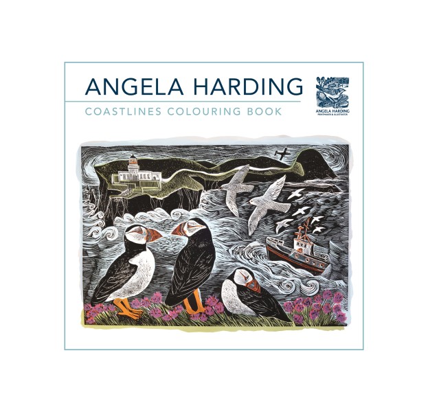 Coastlines (Angela Harding) Colouring Book - Flame Tree Publishing