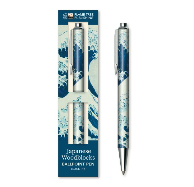 Katsushika Hokusai The Great Wave Boxed Decorative Ballpoint Pen Flame Tree Publishing