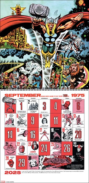 Mighty Marvel 2025 Wall Calendar - Flame Tree Publishing