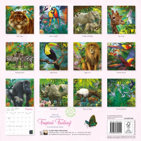 Patricia MacCarthy's Tropical Fantasy Wall Calendar 2025 (Art Calendar ...