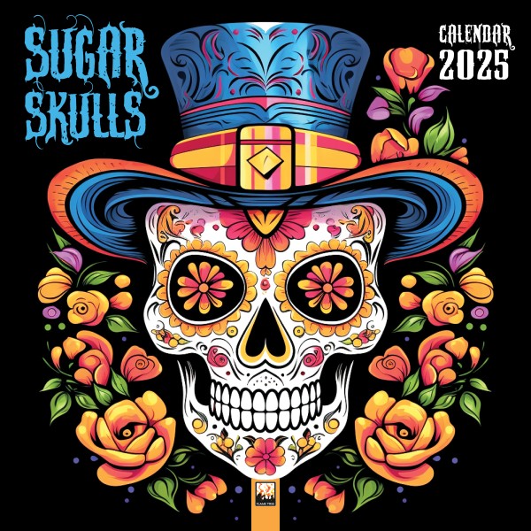 Sugar Skulls Wall Calendar 2025 (Art Calendar) - Flame Tree Publishing