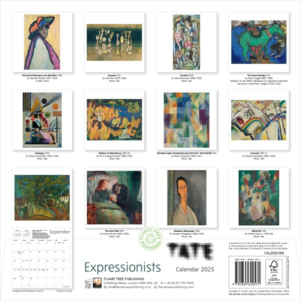 Tate: Expressionists Wall Calendar 2025 (Art Calendar) - Flame Tree ...