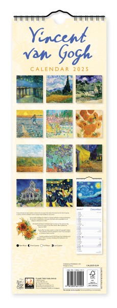 Vincent van Gogh Slim Calendar 2025 (Art Calendar) - Flame Tree Publishing