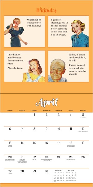 Wititudes 2025 Wall Calendar - Flame Tree Publishing