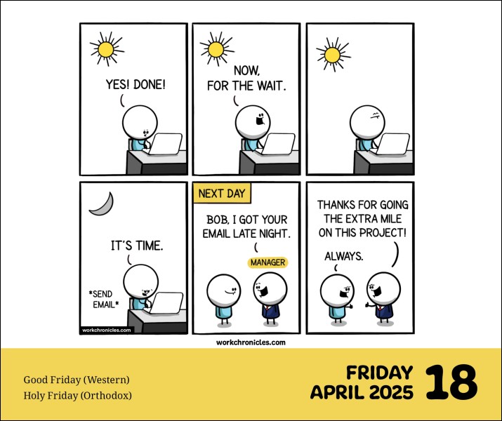 Work Chronicles 2025 Day-to-Day Calendar - Flame Tree Publishing