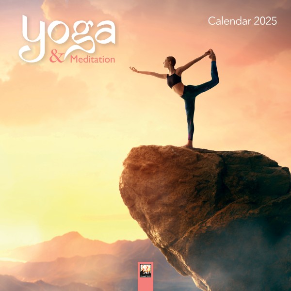 Yoga & Meditation Wall Calendar 2025 (Art Calendar) - Flame Tree Publishing
